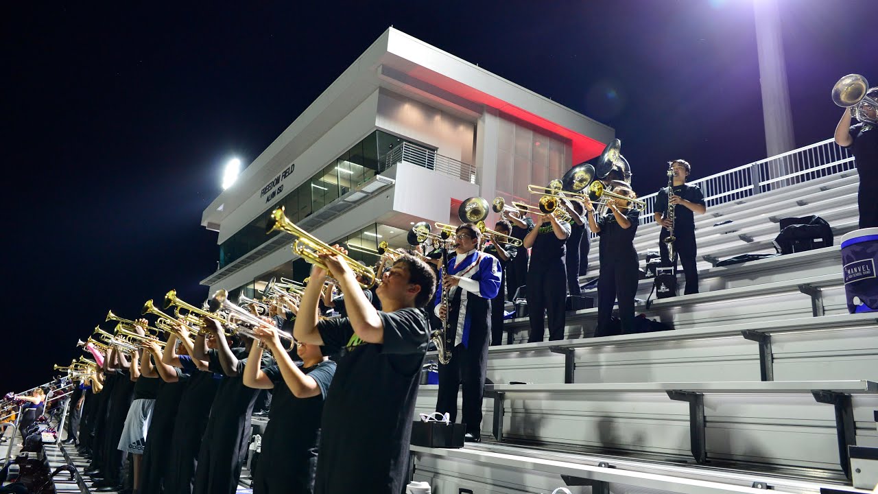 Manvel High School Marching Band Brass Warmup | 20 September 2024 - YouTube