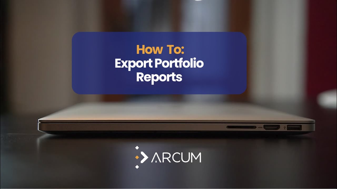 How To Export Portfolio Reports - YouTube