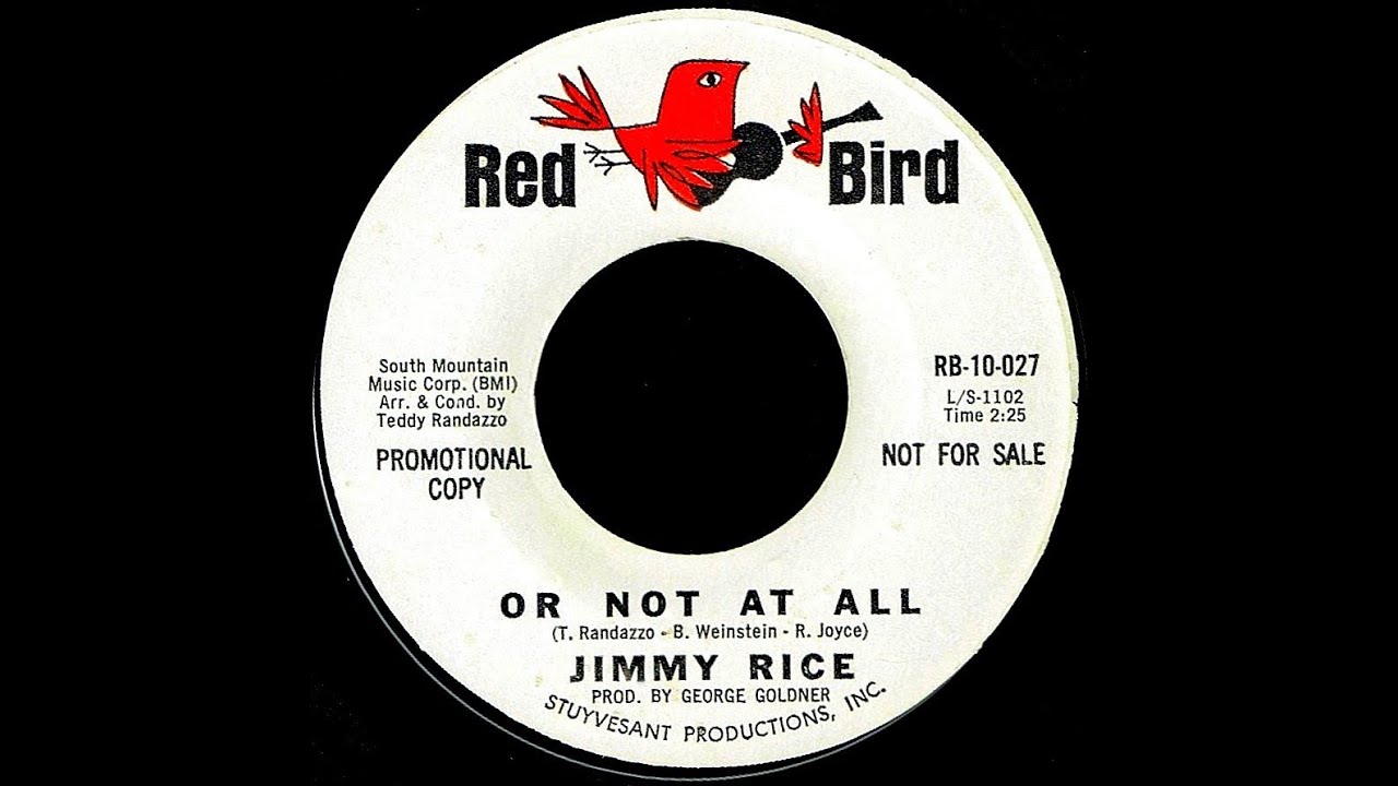 Jimmy Rice - OR NOT AT ALL (1965) - YouTube