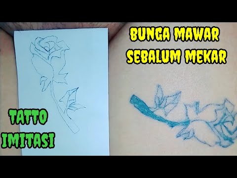 TATTO SKETSA BUNGA MAWAR ‼️ TATTO KW - YouTube