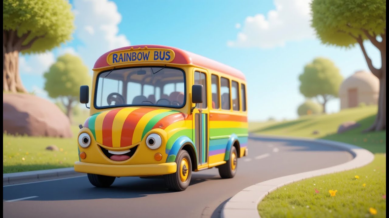 rainbow bus rhymes|🚍 kids song (princy kids) - YouTube