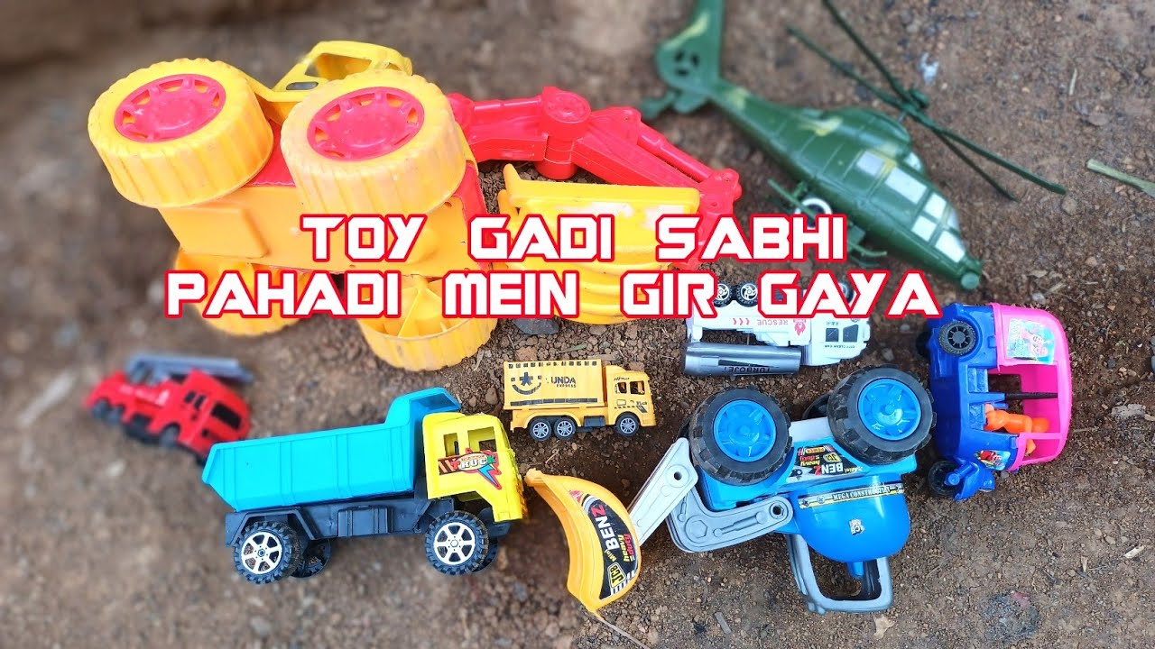 Gadi Wala Cartoon Sabhi Pahar Mein Gir Padi | Toys Accidents - YouTube