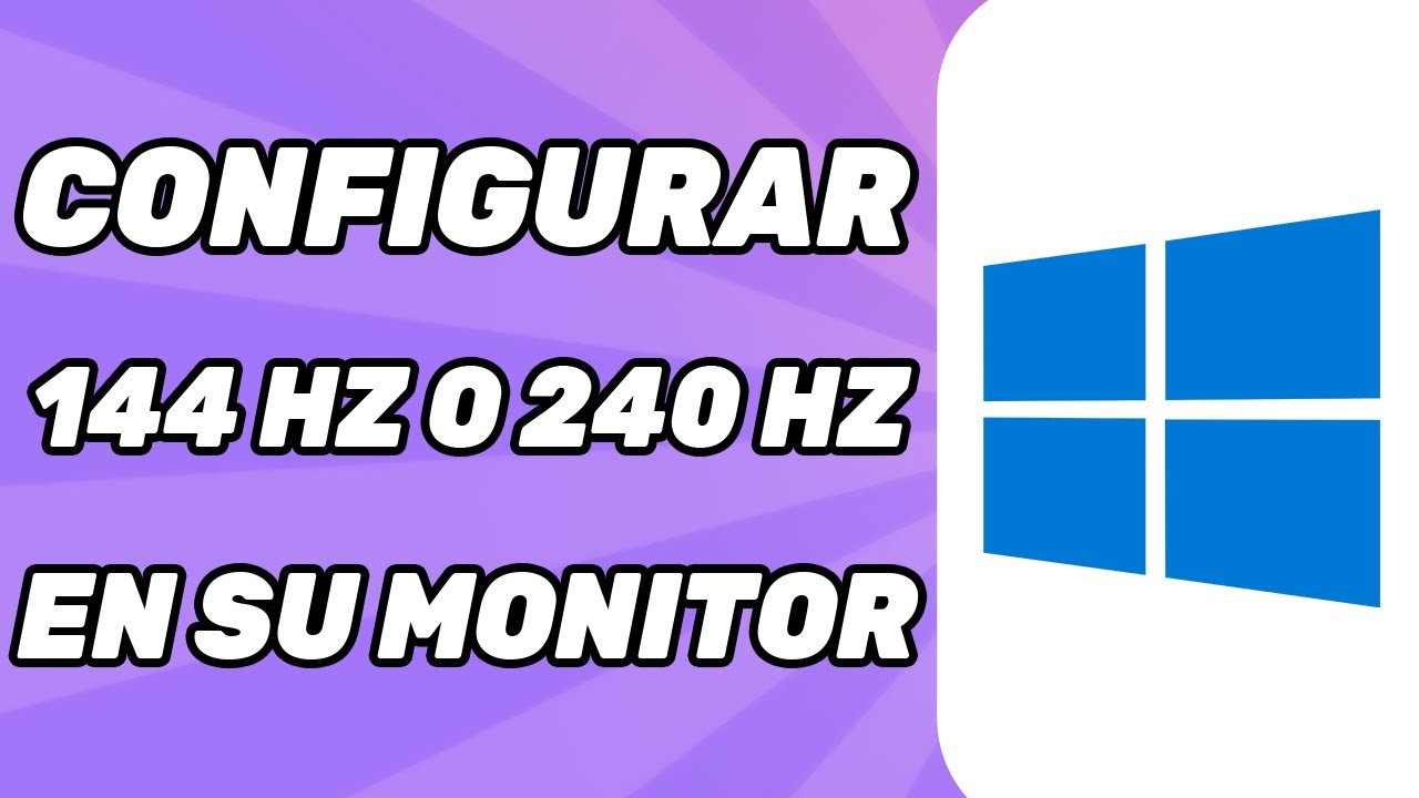 Cómo Configurar 144 Hz O 240 Hz (Cualquier Hz) en SU Monitor - YouTube