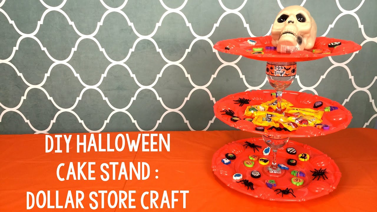 DIY Halloween Cake Stand - YouTube