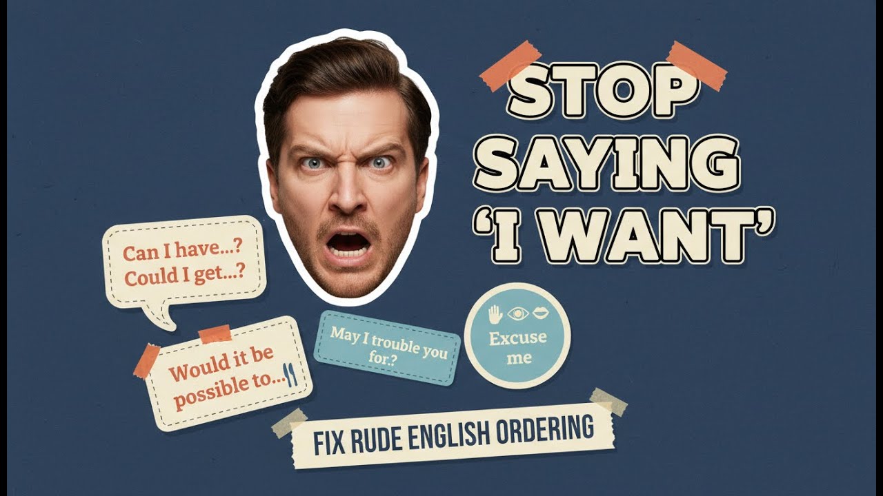 STOP Saying 'I WANT': Fix Rude English Ordering - YouTube