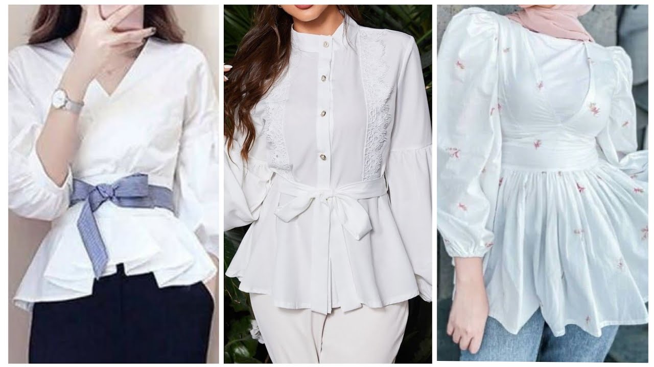 gorgeous fabulous white tops designs ideas 2022 - YouTube