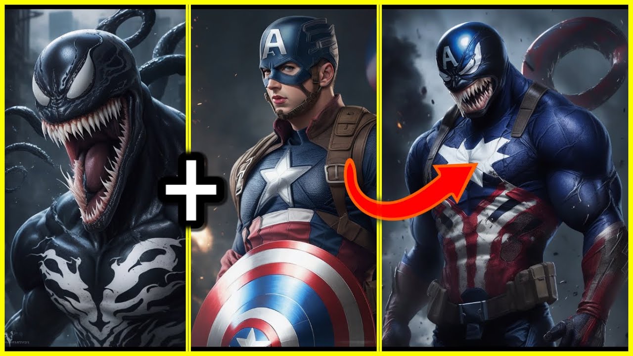 Asking A.I. to create VENOM fused with some Marvel characters - YouTube