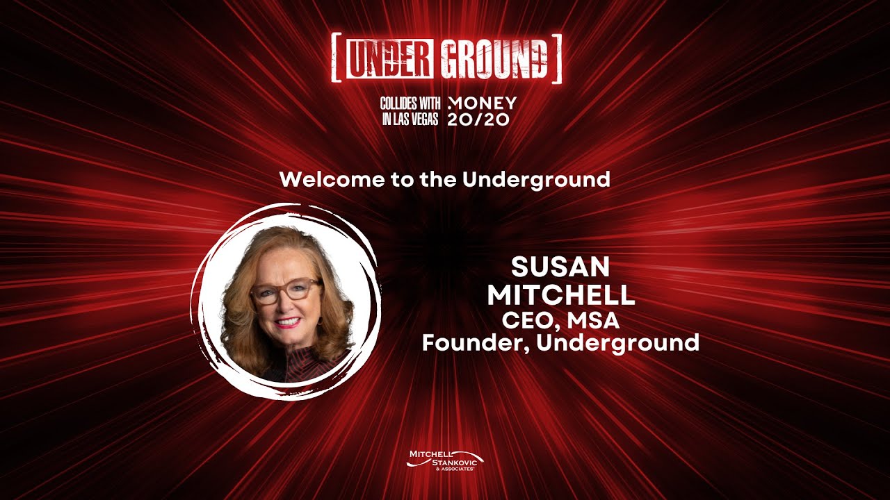 Underground Collision Money 20/20 - Welcome from Founder, Susan ...