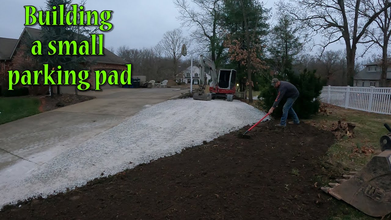 Building A Parking Pad For A Trailer - YouTube