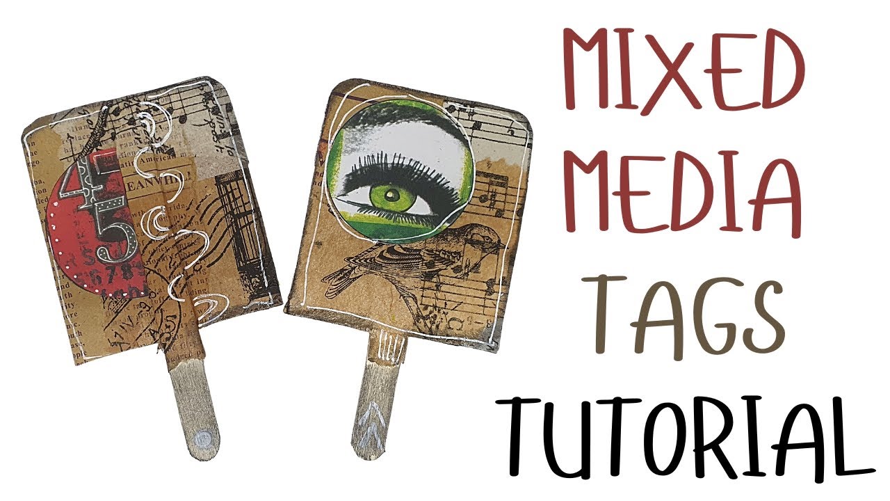 Mixed Media Tags Tutorial - YouTube