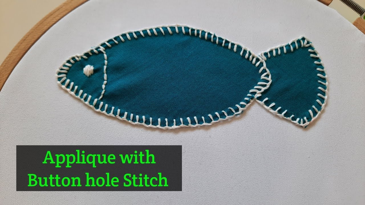 #Applique or Patchwork with Button hole Stitch or Blanket Stitch ( 2 ...