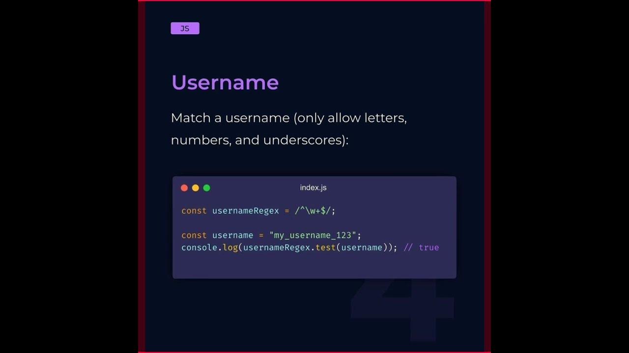 5 Useful Regex Tips You Can Use It Into Your Project Javascript Regex Reactjs Coding Youtube 1187