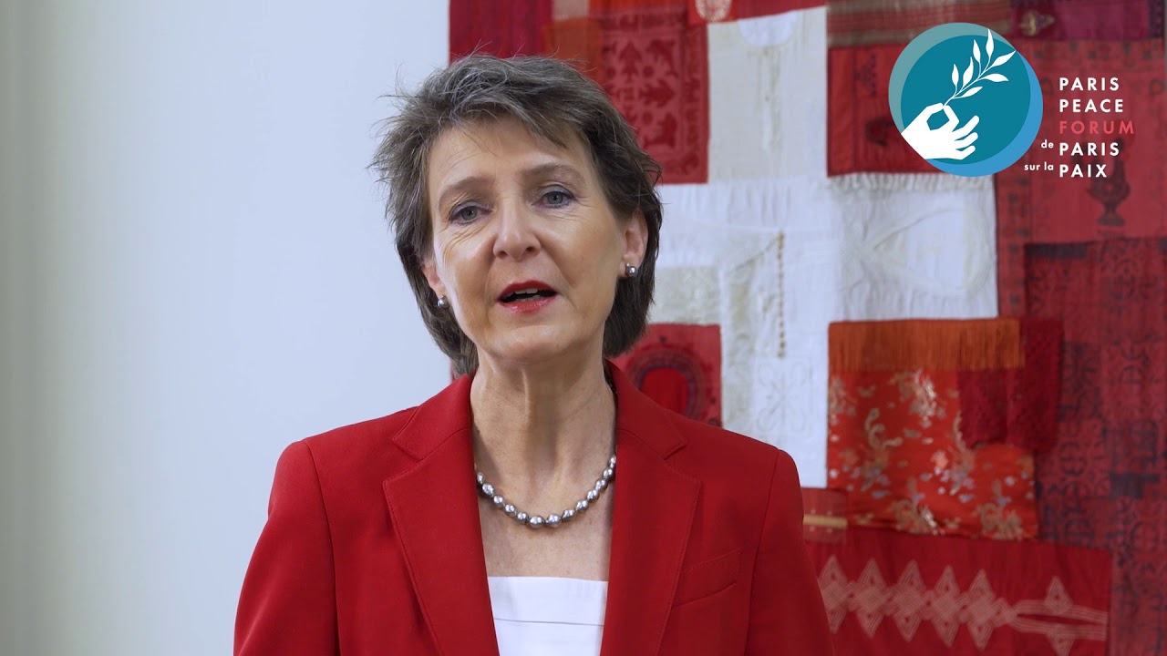Simonetta Sommaruga, President of the Swiss Confederation - Paris Peace ...