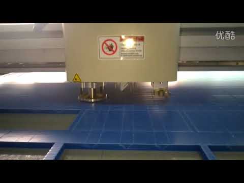 CNC v cut coroplast board corrugated pvc sheet cutting machine - YouTube