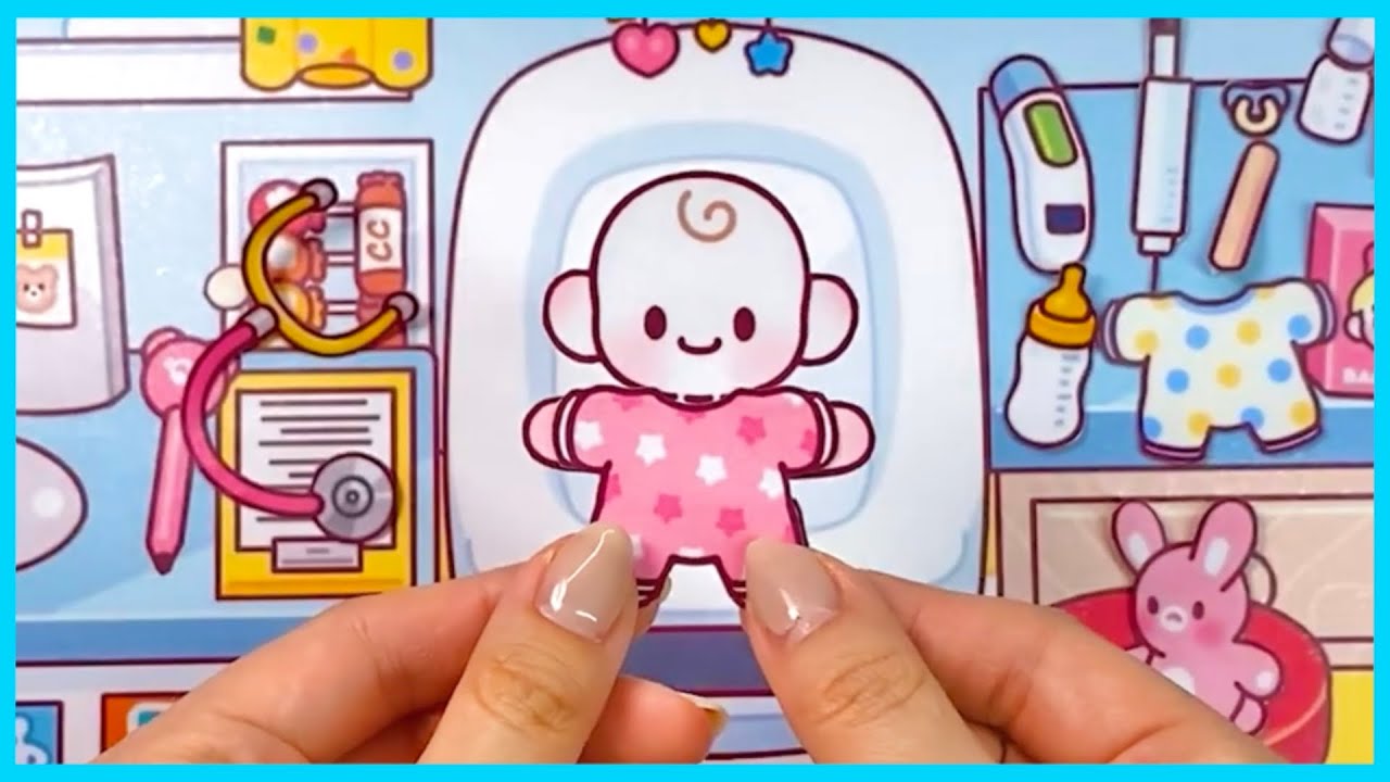 Paper DIY Baby Hospital 💉 Paper Play ASMR Tingle 💖 아기 병원데려가기 - YouTube