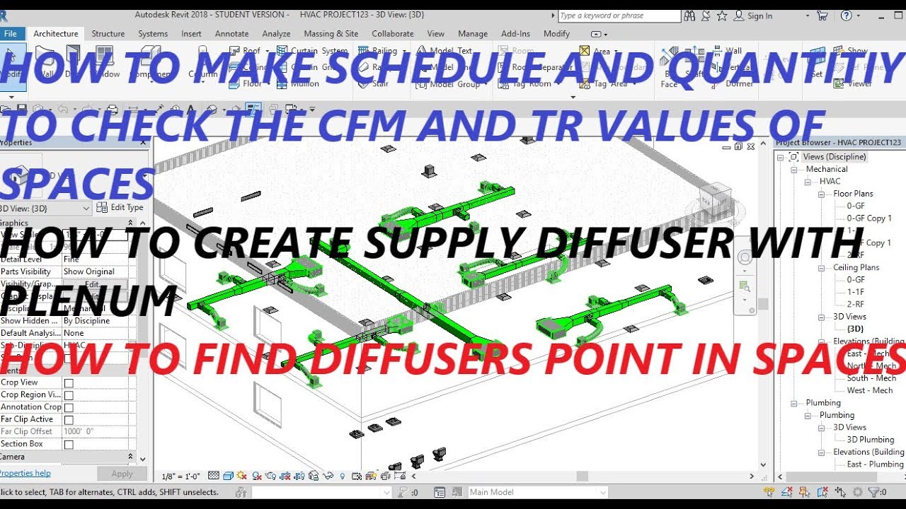 HVAC DESIGNING AND DRAFTING IN REVIT PART-4 - YouTube