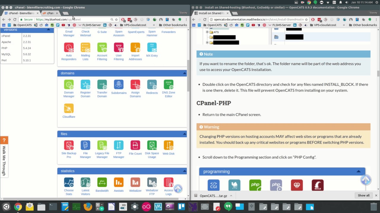 OpenCATS Install SharedHosting (Godaddy, bluehost or similar) - YouTube