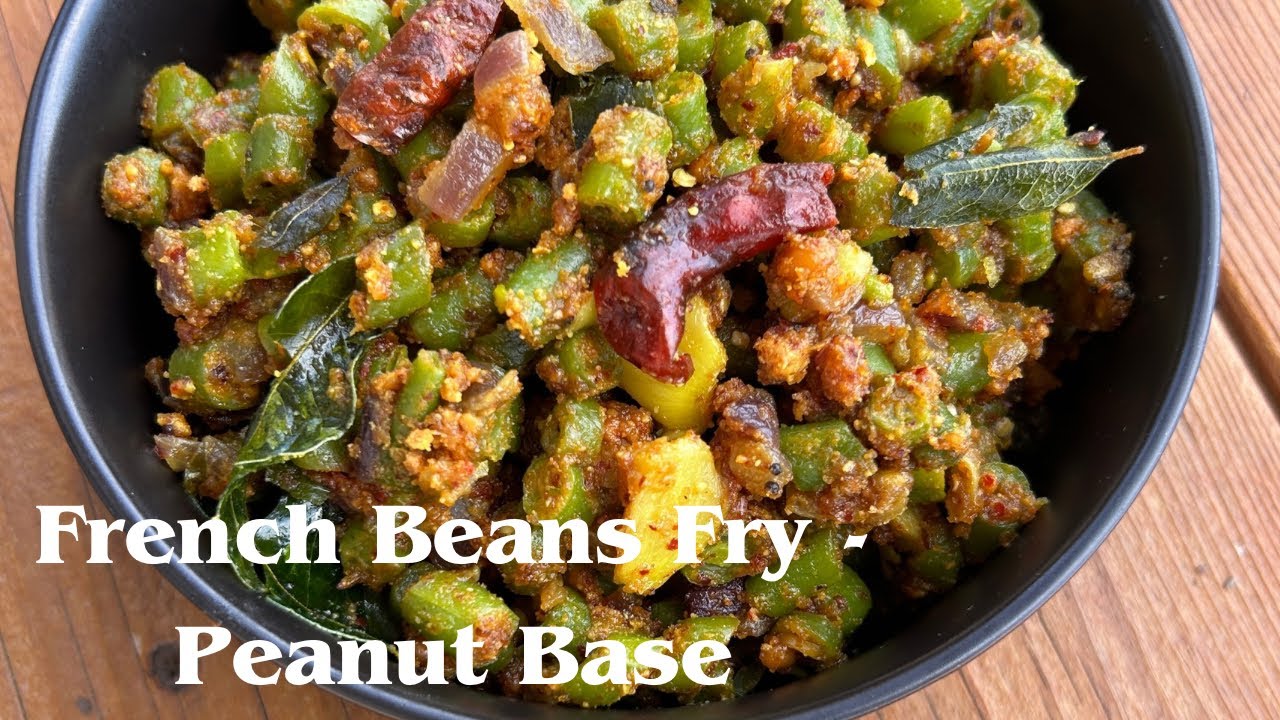 French Beans Fry - Peanut Base - YouTube