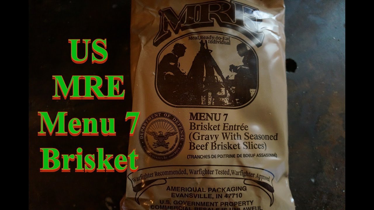 US MRE Menu 7 - Brisket w/Gravy Review 2018 - YouTube