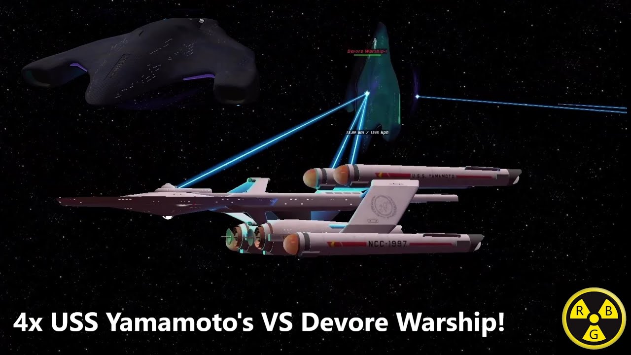 Devore Warship VS 4X USS Yamamoto FLYING TOMATO | Star Trek Ship Battle ...