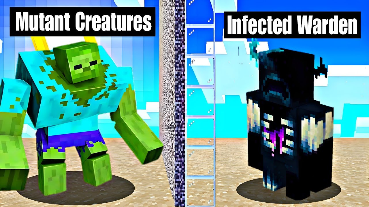 "EPIC Minecraft Battle: Infected Warden Vs All New Mutant Creatures ...