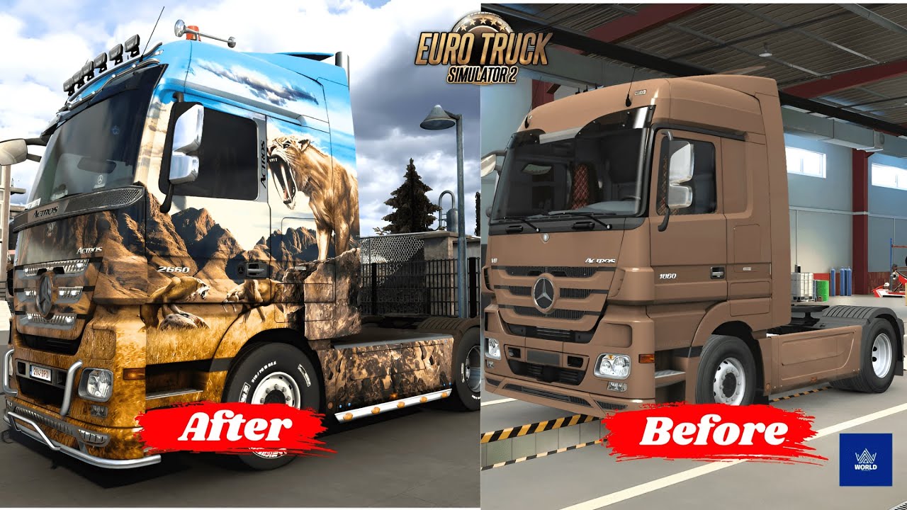New scary livery for Mercedes-Benz Actros MegaSpace truck | Euro Truck ...