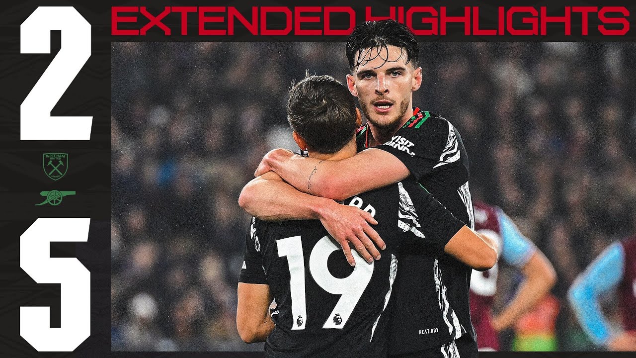 5 GOALS AWAY AT WEST HAM 🔥 | EXTENDED HIGHLIGHTS | West Ham vs Arsenal ...