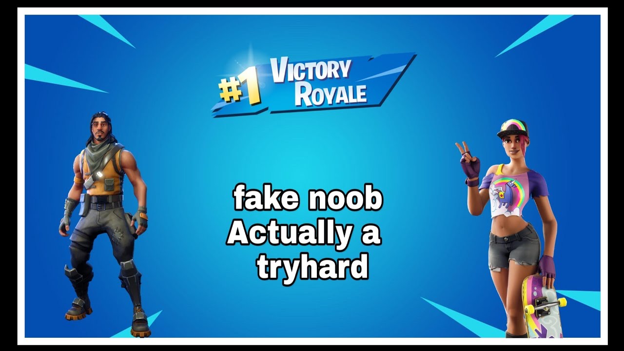Fake noob actually a tryhard victory royale fortnite UncookedYT - YouTube