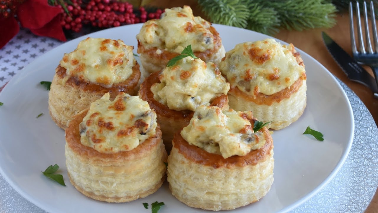 😍 Volovanes de pollo y champiñones MUY FÁCILES Y DELICIOSOS !!! - YouTube