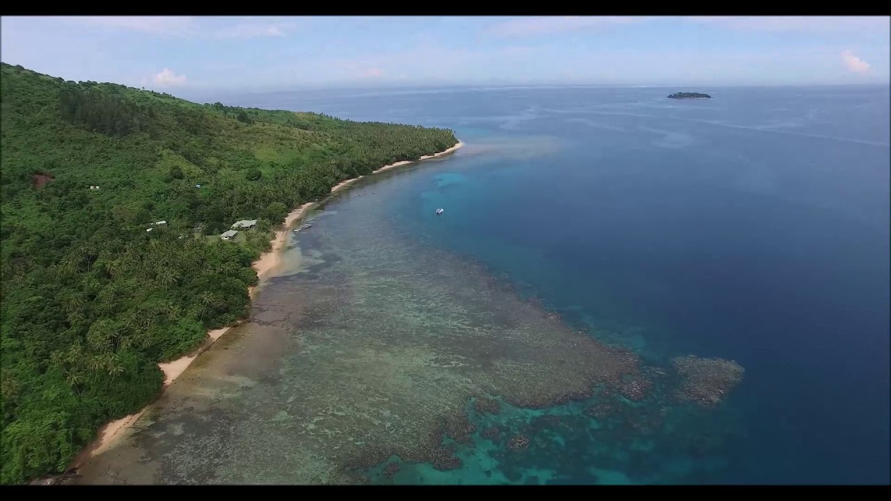 Lawaki Beach House Beqa Fiji Drone flight #1 - YouTube