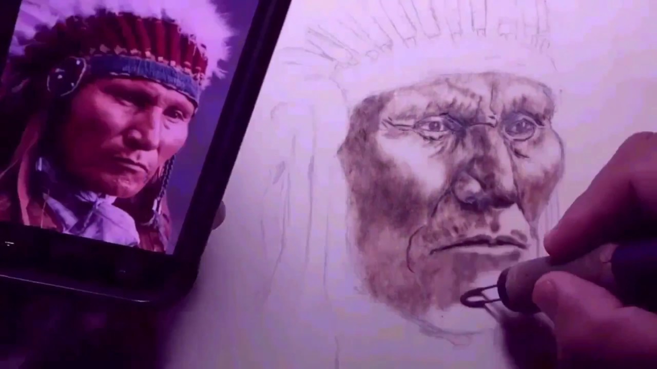 Native American woodburning! Pyrography - YouTube