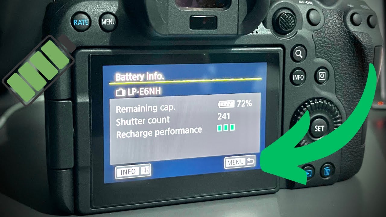 How to Check Battery Level on Canon Cameras | Quick Tip - YouTube
