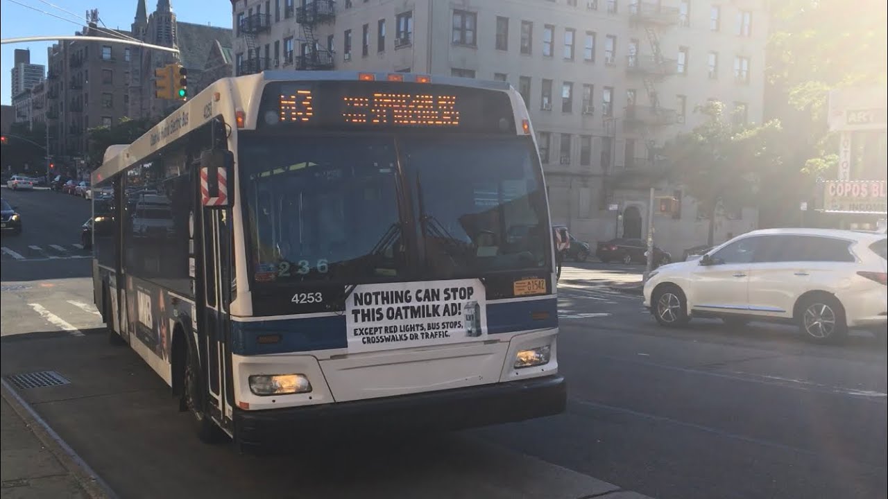 MTA NYC Bus Orion VII NG Hybrid #4253 M3 - YouTube