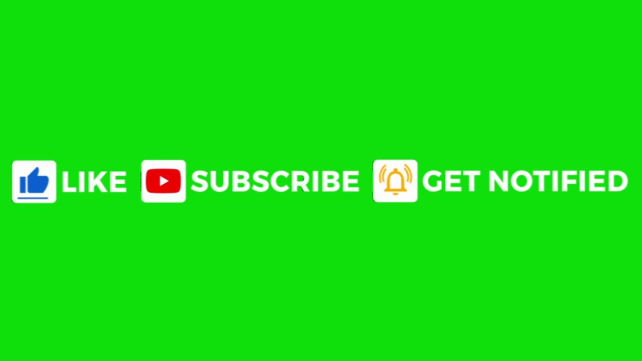 Free Like And Subscribe Overlay No Watermark For Youtube Green Screen ...