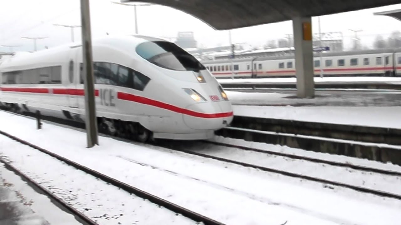 ICE 3 ... im Schnee - YouTube