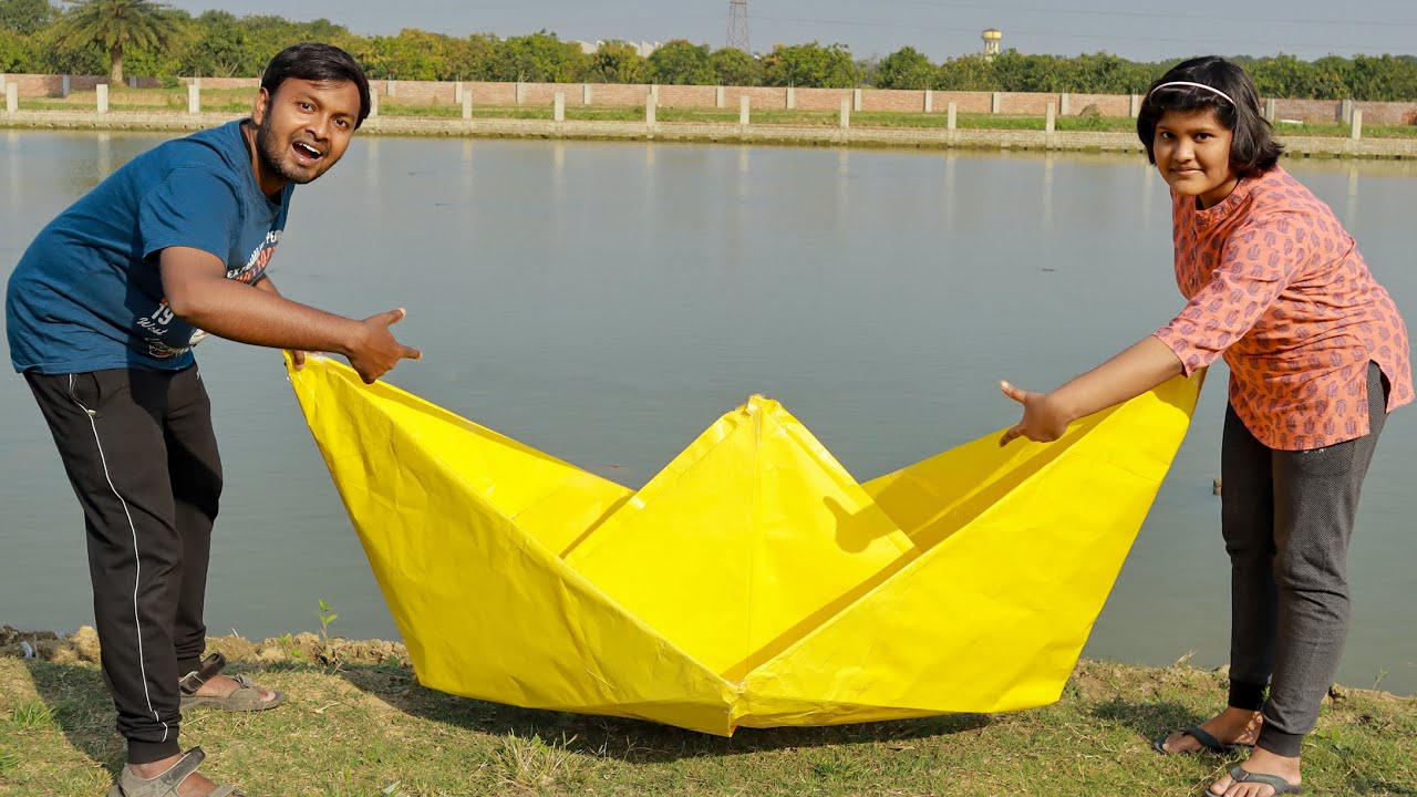 We Made World's Biggest Paper Boat | Will It Swim ? क्या ये कागज़ की ...