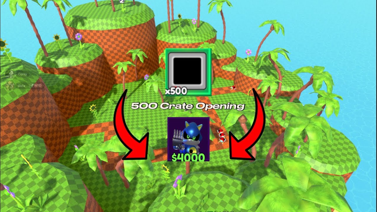 500 TEST-CRATE OPENING!! In Project Sonic TD - YouTube