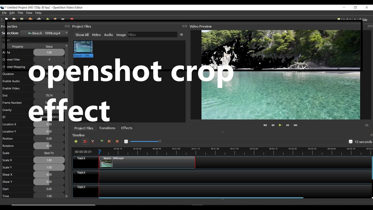 open shot Mein video ko crop kaise karen || crop effect openshot video ...