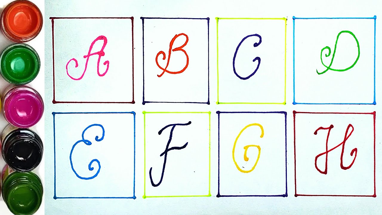 ABC English Alphabet Draw and Color | Teach With Alphabet Song for Kids ...