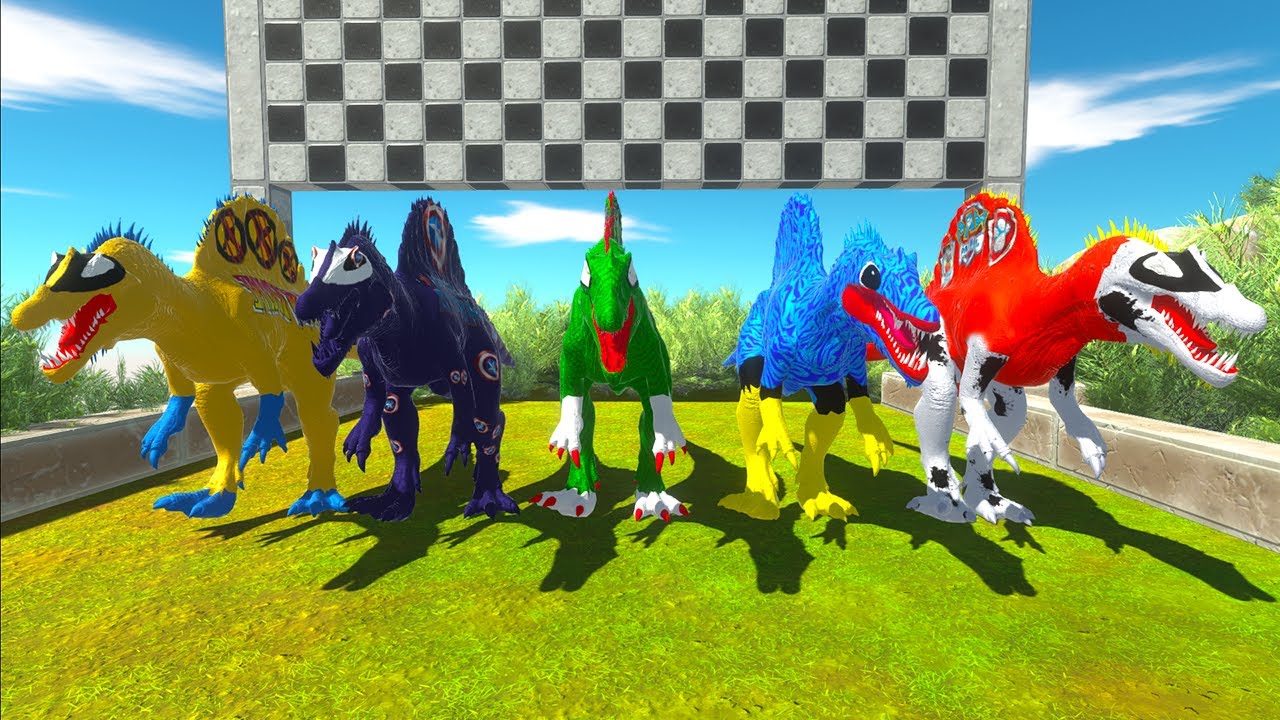 Race Championship Marvel Dinosaur Hunting Spino Vs Styracosaurus ...