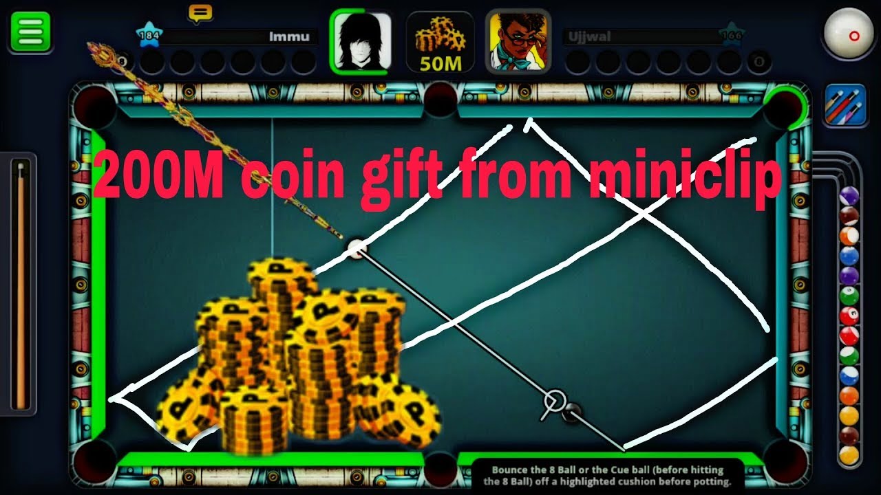 200M coin gift from miniclip in 8 ball pool.. 🤣🤣🤣😘😘😘 - YouTube