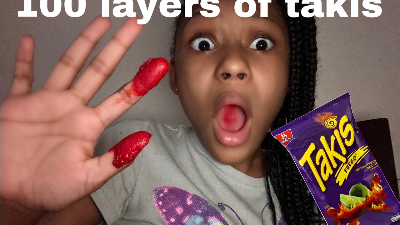 100 layers of takis dust!! ||FUNNY|| - YouTube