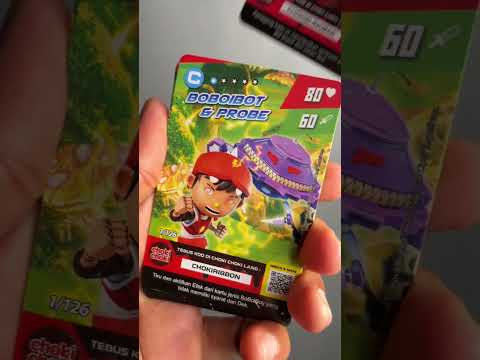 Seru unboxing choki-choki boboiboy berhadiah monsta galaxy card season 2