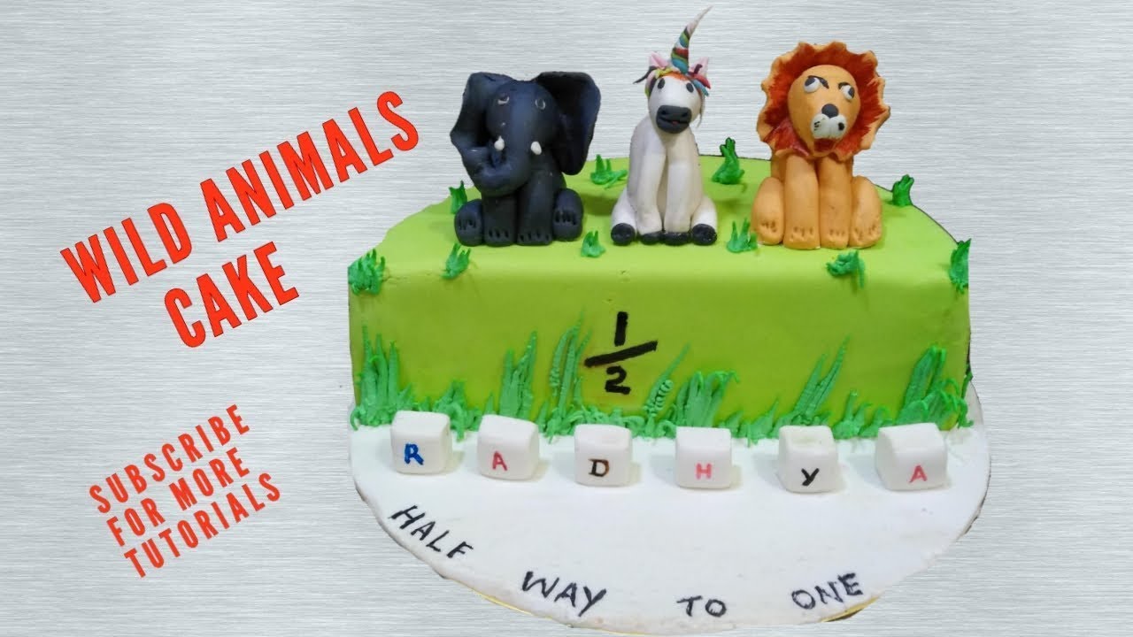 How To Make Wild Animals Cake | jungle cake toppers make {kid's special ...
