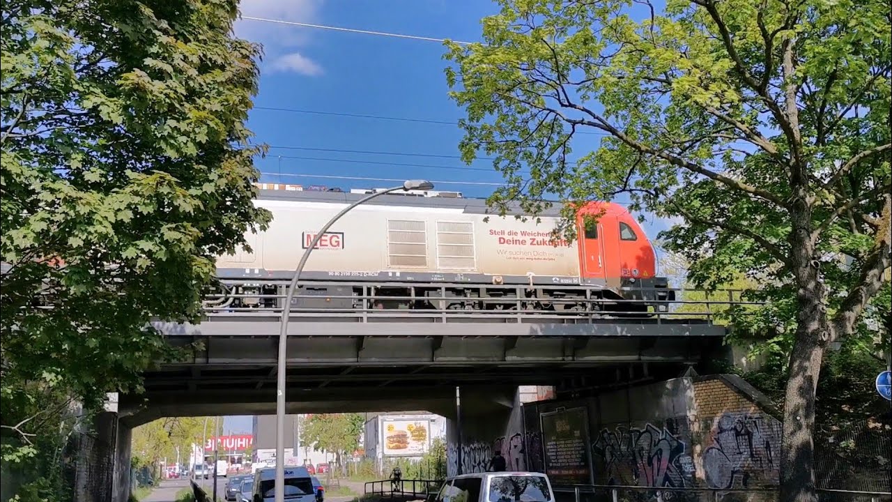 MEG 159 225-2 mit dem Cemex in Berlin Baumschulenweg - YouTube