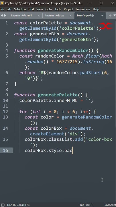 Color Palette Generator | HTML CSS JavaScript - YouTube