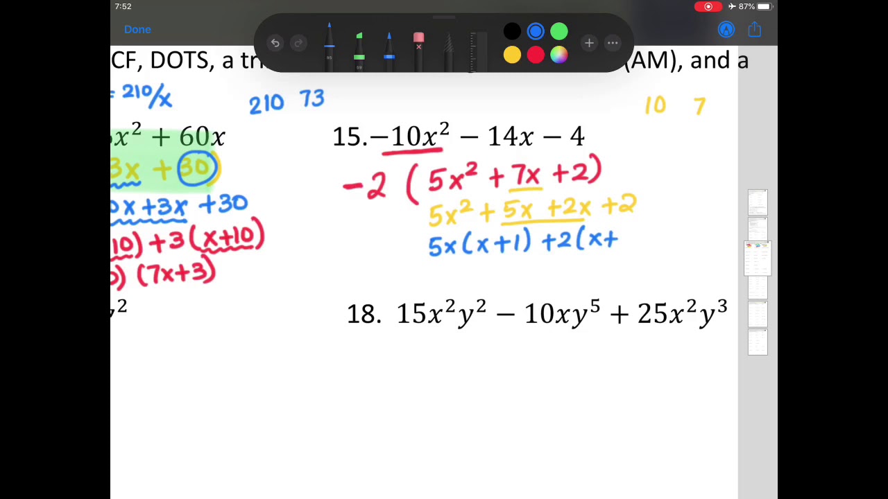 Unit 3: Lesson 2- Factoring Review - YouTube