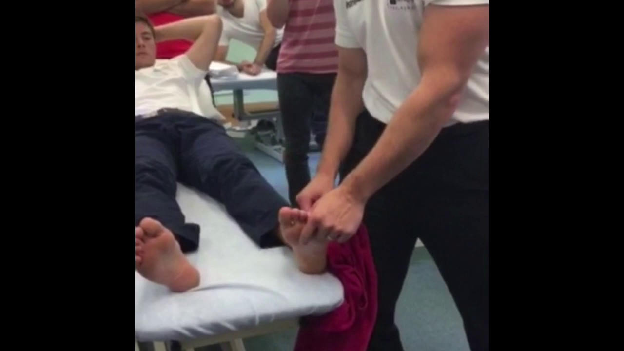 Osteopathic Spinal Manipulation™® to the mid foot and Hallux - YouTube