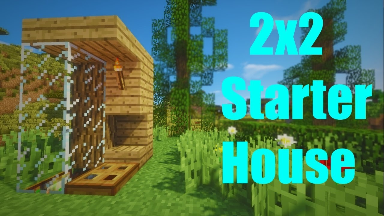 2x2 Starter House : How to build a house in Minecraft - YouTube