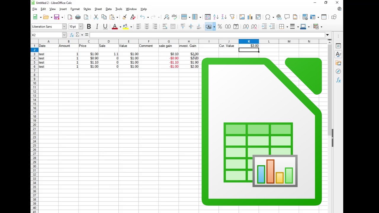 Track Investments in Excel/Calc Easily Using Automatic Calculations ...